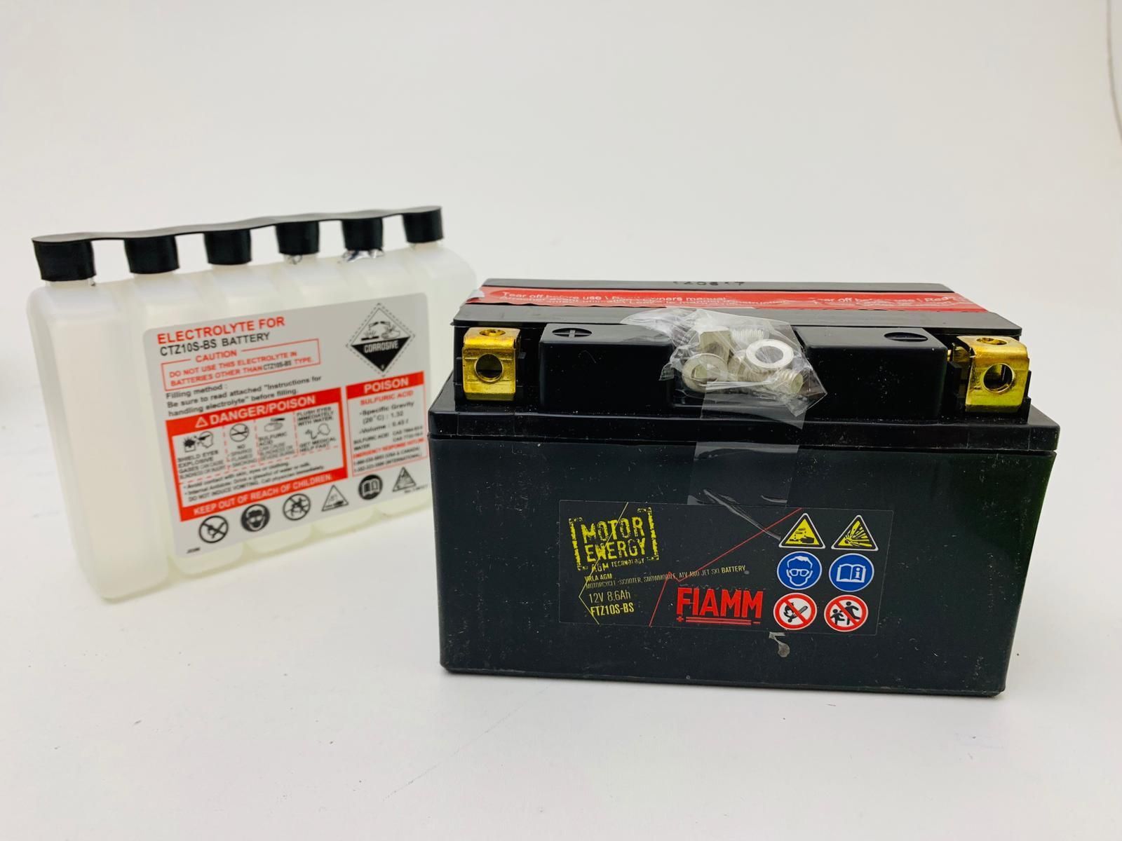 BATTERIA BATTERY FIAMM 12V 8,6AH FTZ10S-BS KAWASAKI 650 cc NINJA ABS ...